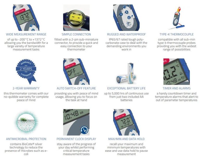 Comark C48 termometer - Temperaturmåler for høy temp